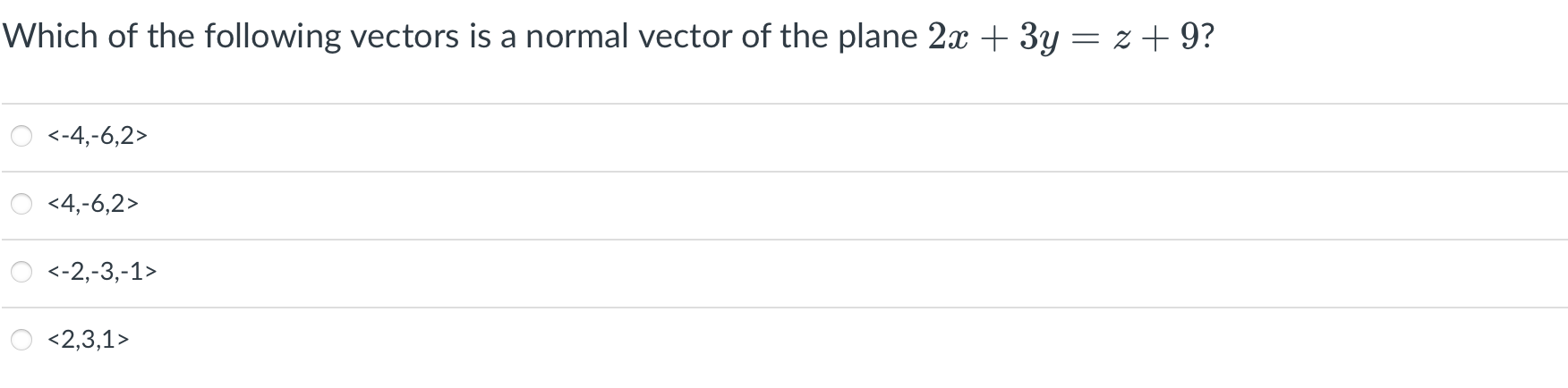 Solved Which of the following vectors is a normal vector of | Chegg.com