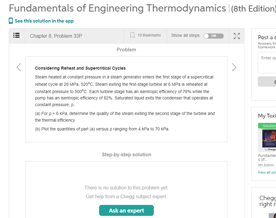 Solved Fundamentals of Engineering Thermodynamics |(8th | Chegg.com