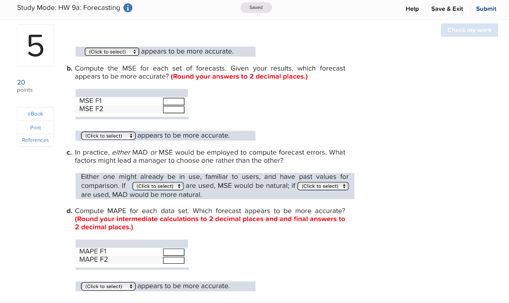 Solved 5 Problem 3-21 Two different forecasting techniques | Chegg.com