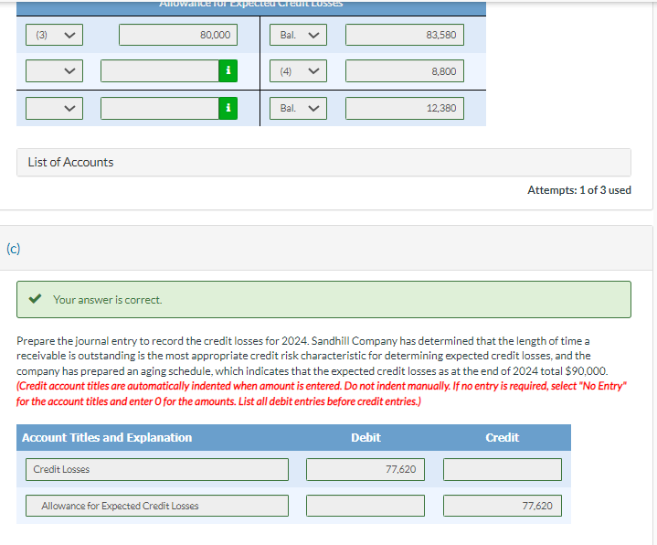 Solved Prepare the journal entry to record the credit losses | Chegg.com