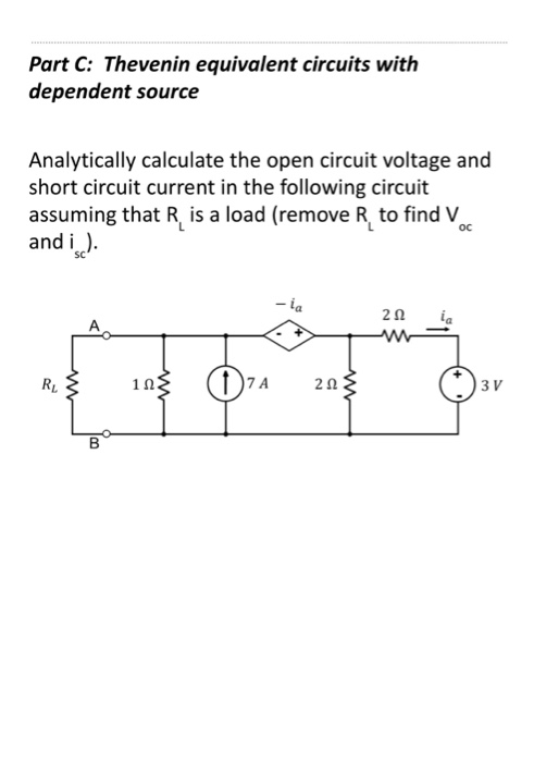 Solved Part C: Thevenin equivalent circuits with dependent | Chegg.com