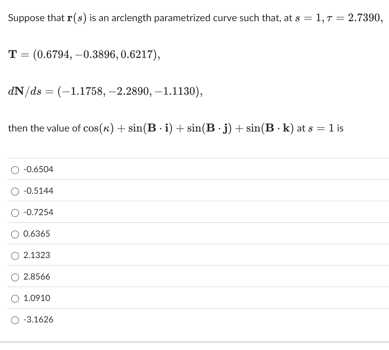 Solved Suppose that r(s) ﻿is an arclength parametrized curve | Chegg.com