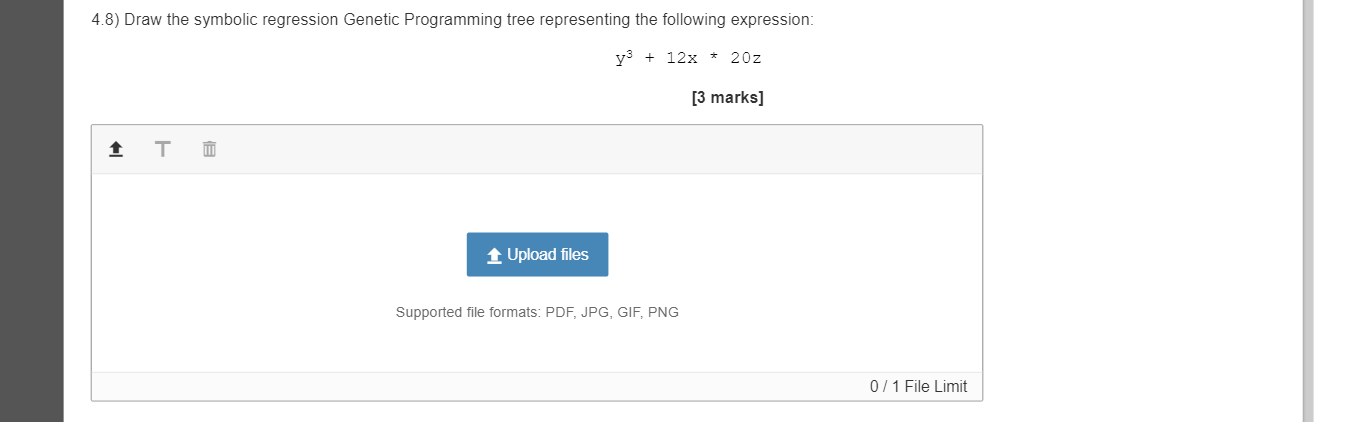Solved 4.8) Draw the symbolic regression Genetic Programming | Chegg.com