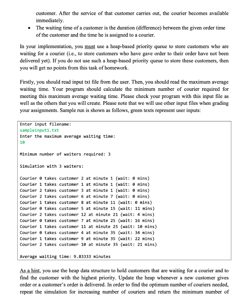 Solved In this task, you are supposed to implement a Java | Chegg.com