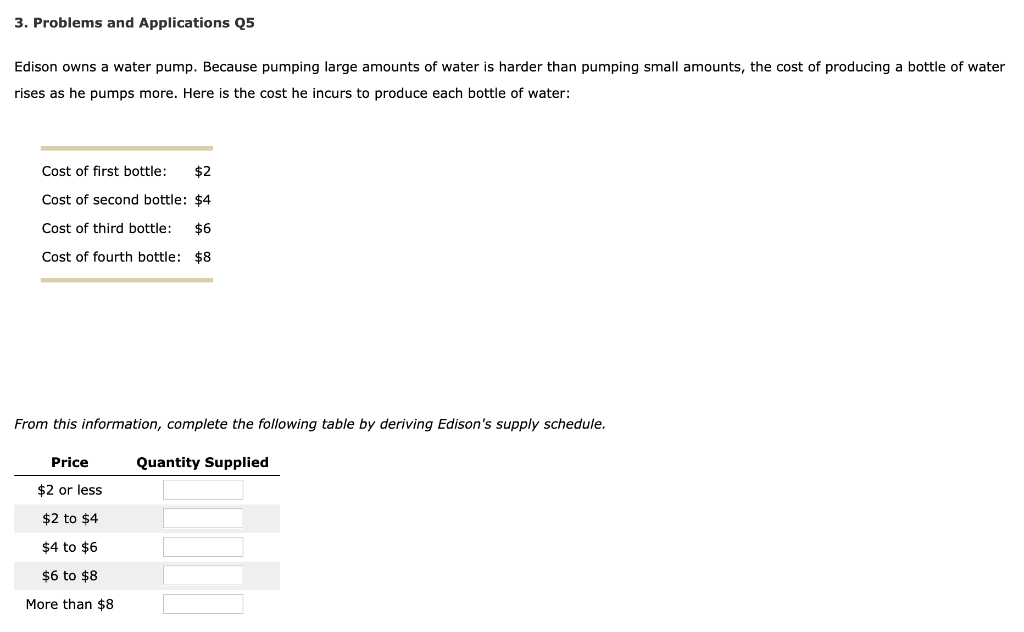 Solved 3. Problems and Applications Q5 Edison owns a water | Chegg.com