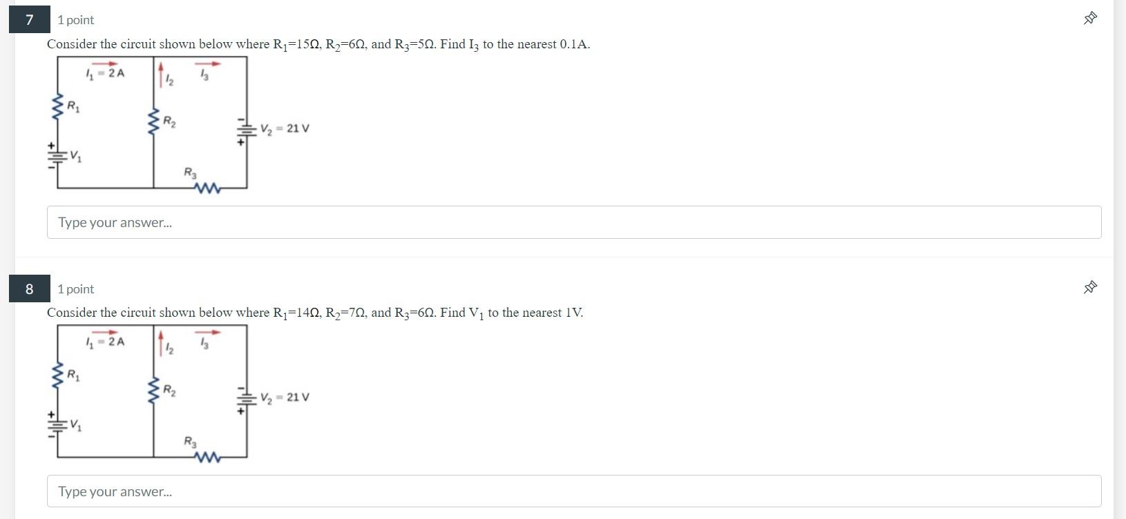 Solved Consider the circuit shown below where R1=15Ω,R2=6Ω, | Chegg.com