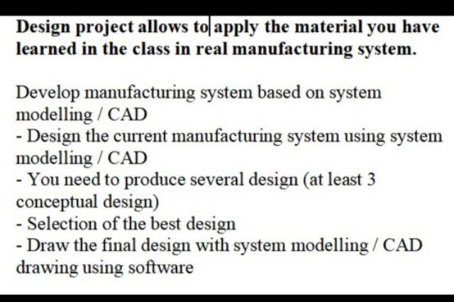 Solved Design project allows to apply the material you have | Chegg.com