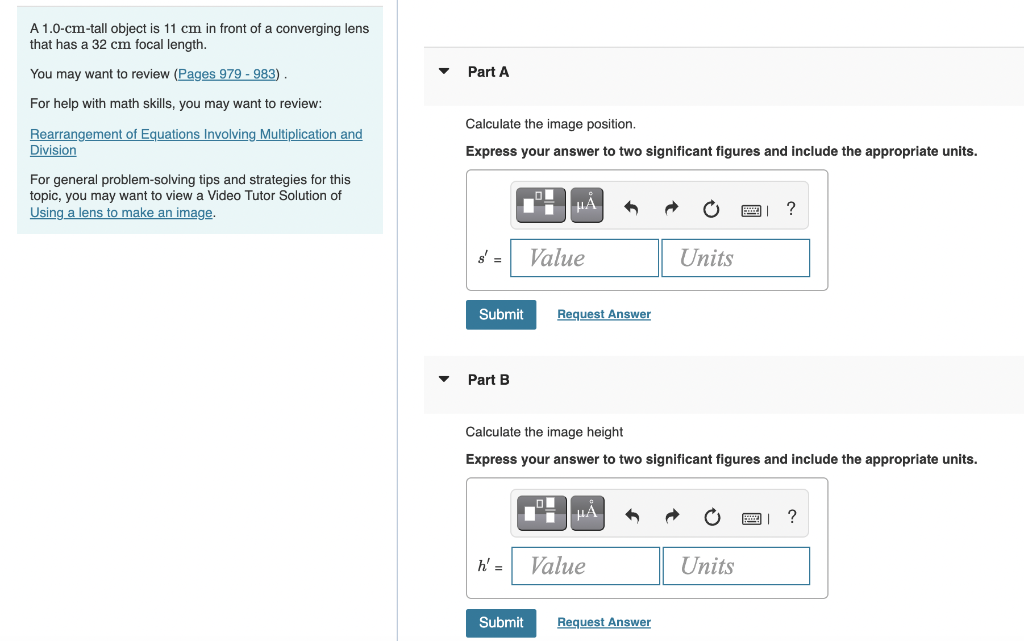 Solved A 1.0-cm-tall object is 11 cm in front of a | Chegg.com