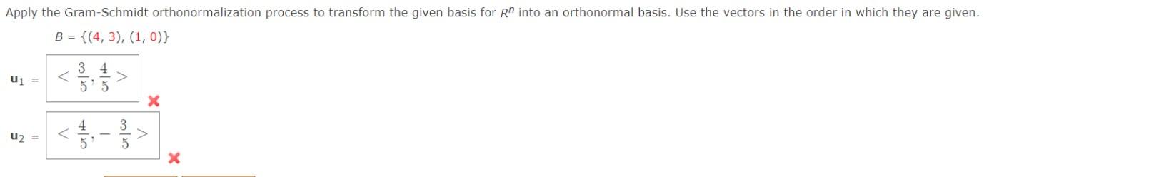 Solved Apply the Gram-Schmidt orthonormalization process to | Chegg.com