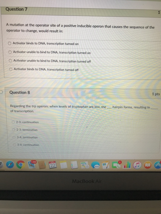 Solved Question A mutation at the operator site of a | Chegg.com