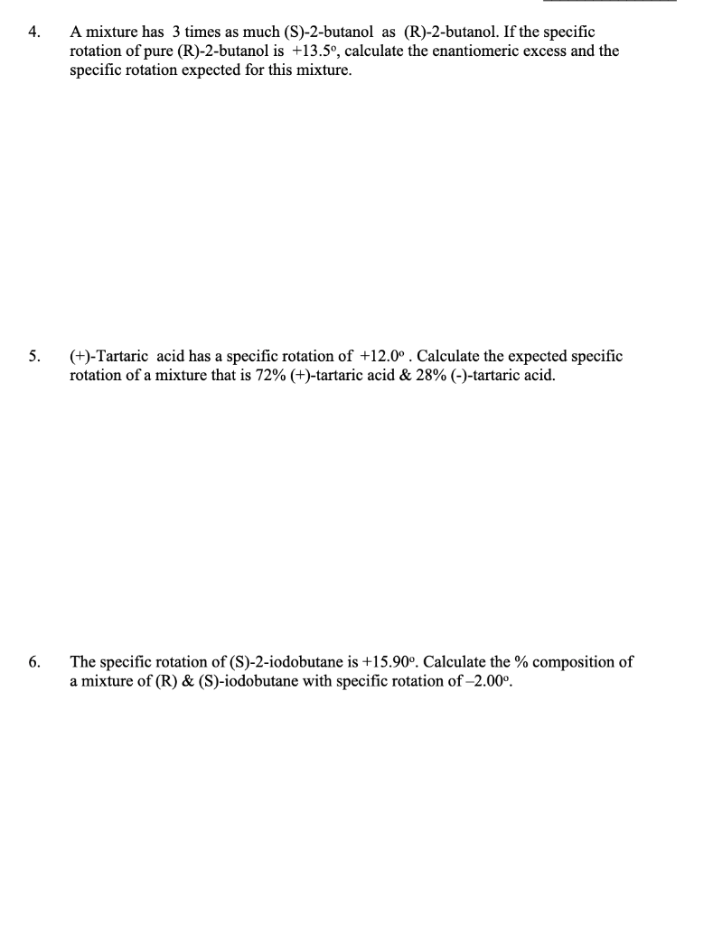 Solved Clearly show all calculations: 1. The (-) enantiomer | Chegg.com
