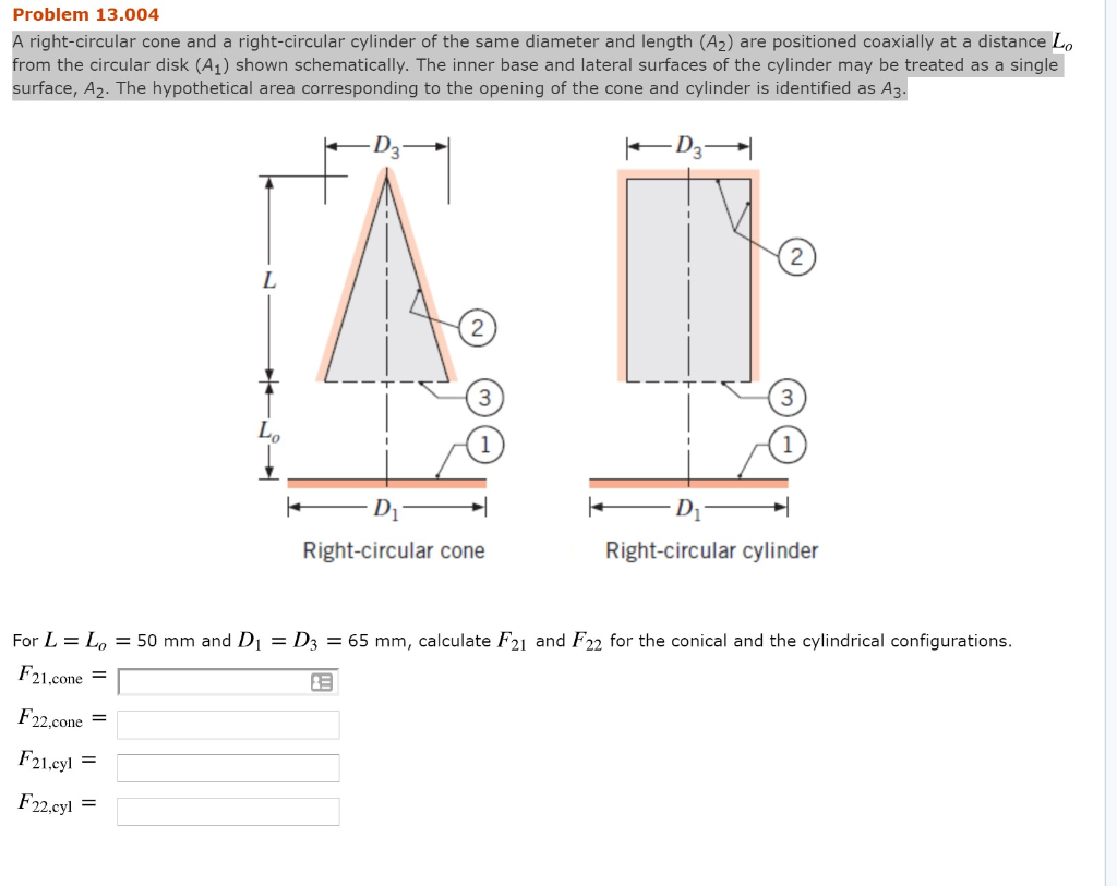 Solved Problem 13.004 A right-circular cone and a | Chegg.com
