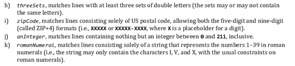 Solved Important: - The regular expressions that you provide | Chegg.com