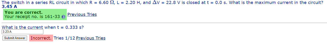 Solved The switch in a series RL circuit in which | Chegg.com