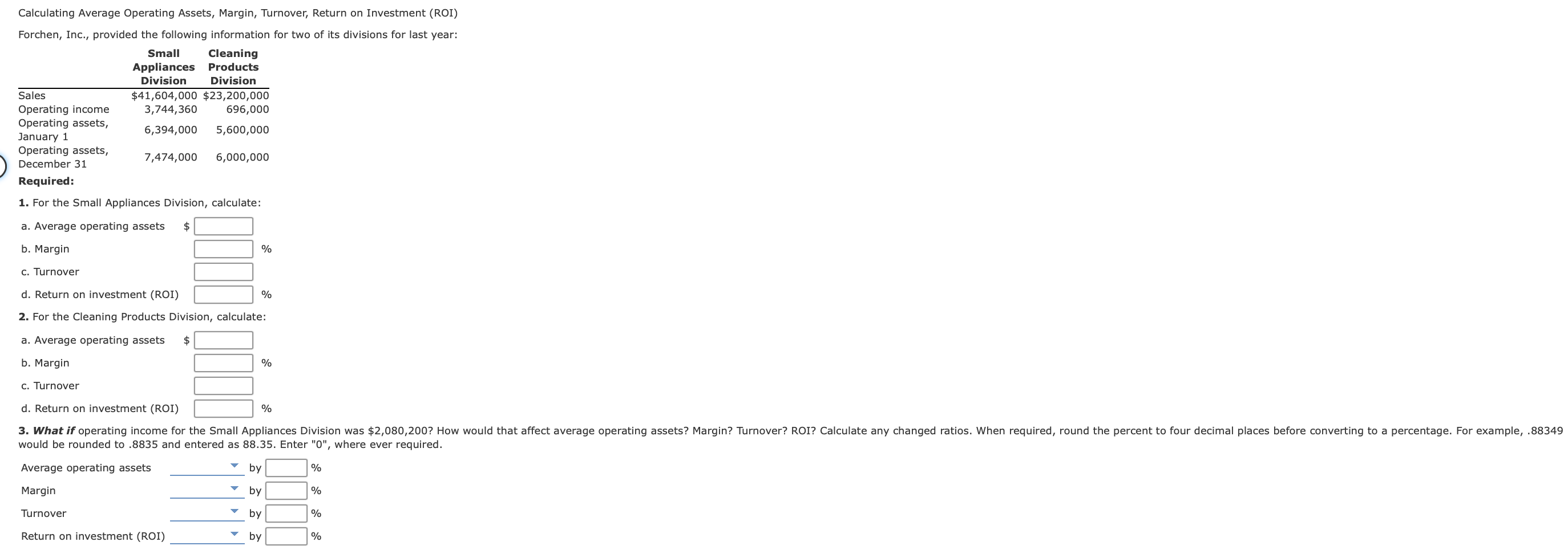 Solved Calculating Average Operating Assets, Margin, | Chegg.com