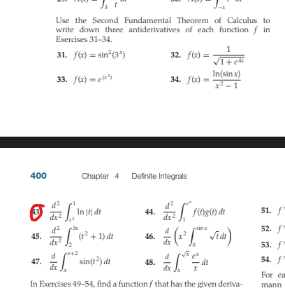 Solved Use the Second Fundamental Theorem of Calculus to | Chegg.com