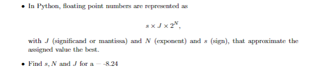 Solved In Python Floating Point Numbers Are Represented