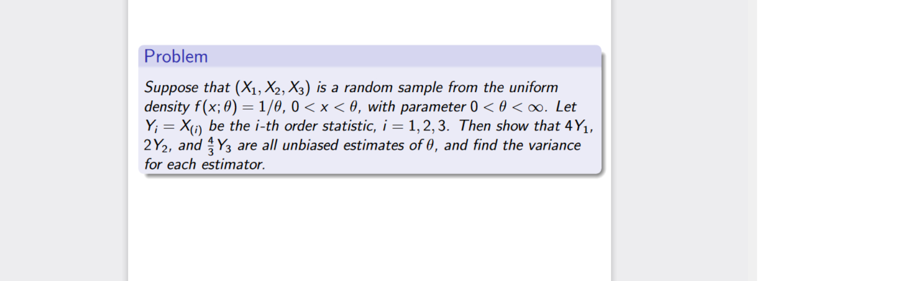 Solved ProblemSuppose that (x1,x2,x3) is ﻿a random sample | Chegg.com