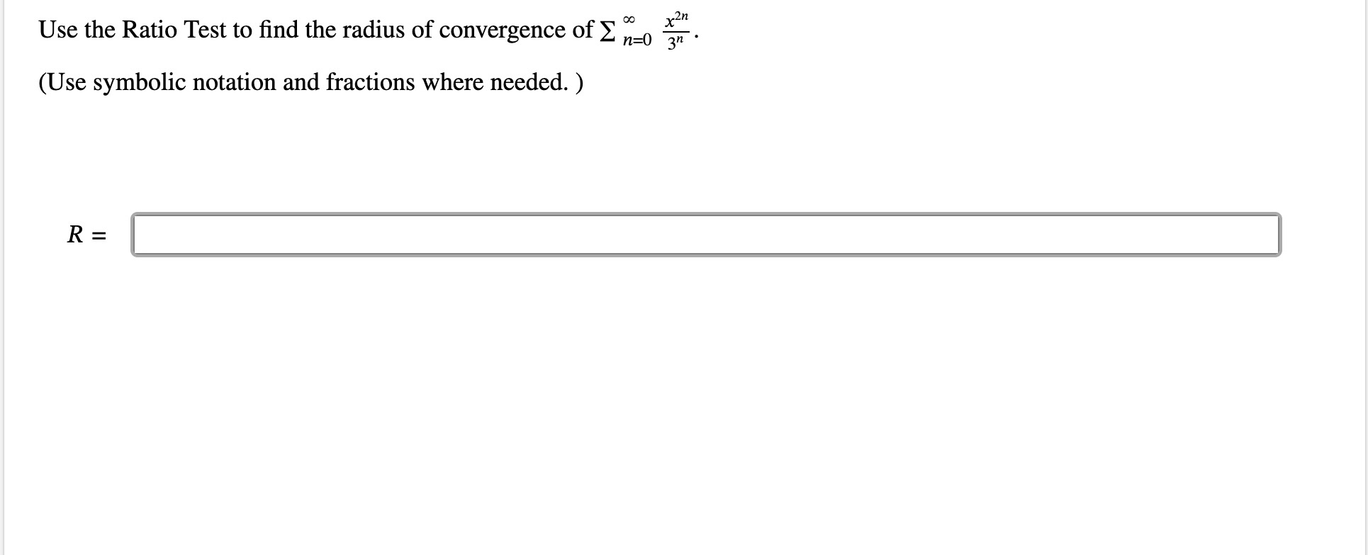 Solved Use the Ratio Test to find the radius of convergence | Chegg.com