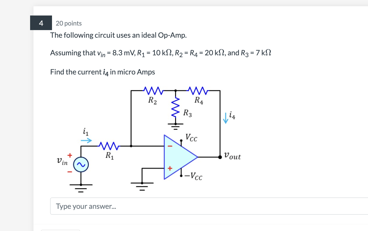Solved 20 Points The Following Circuit Uses An Ideal Op Amp Chegg