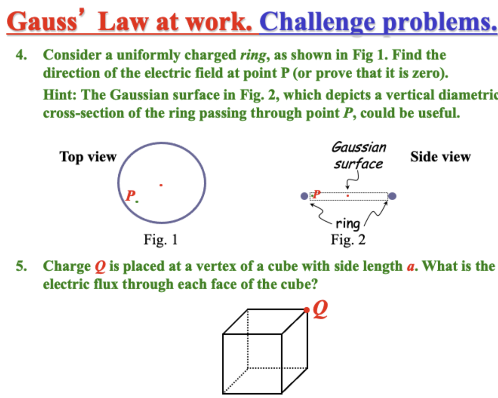 Solved Gauss' Law at work. Challenge problems. 4. Consider a | Chegg.com