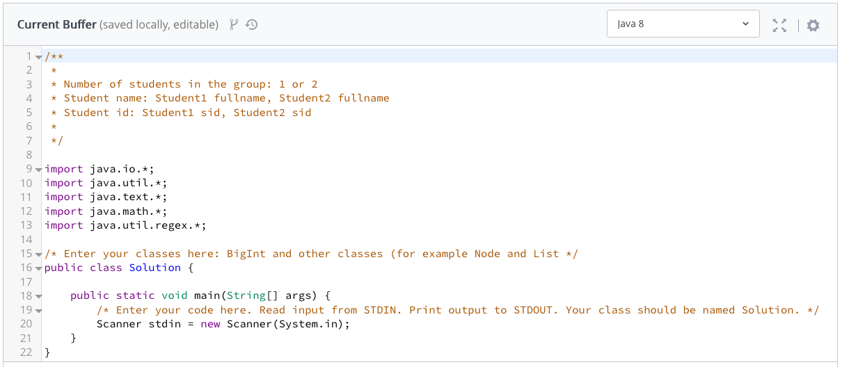 Solved Hacker rank java language This is the main challenge | Chegg.com