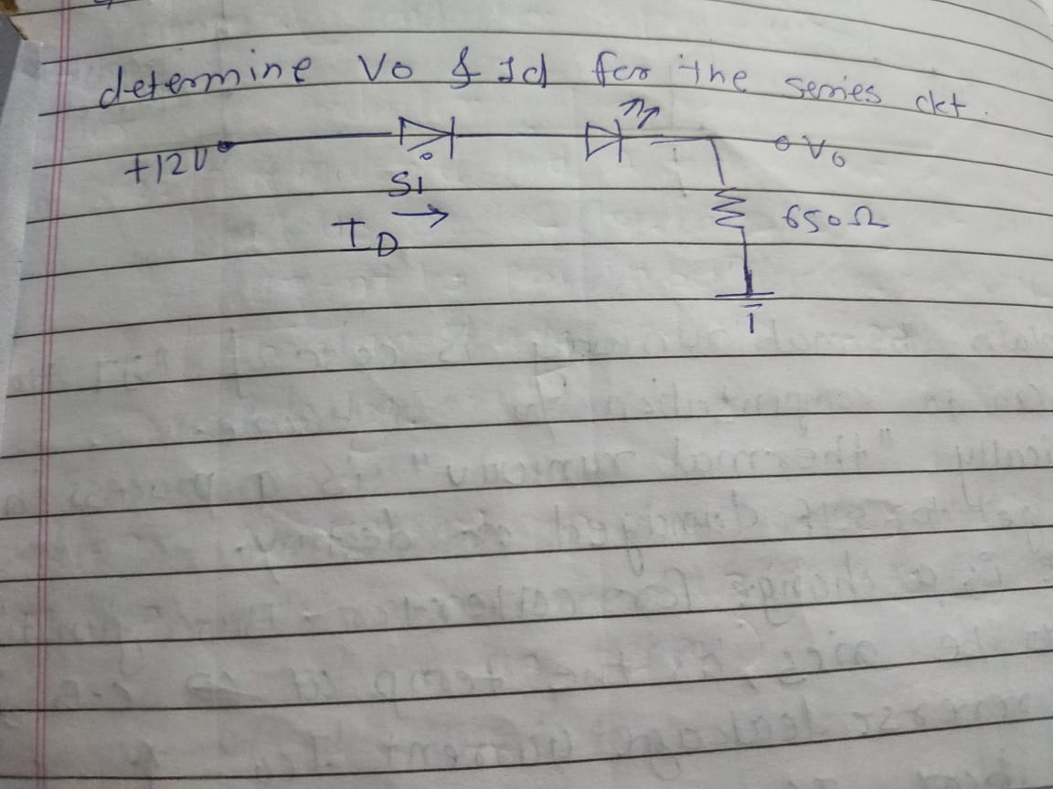 Solved determine vo \& Id fer the corin. | Chegg.com Solved determine vo \& Id fer the corin. | Chegg.com
