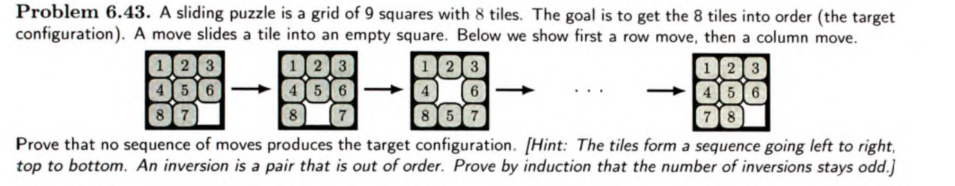 Solved Poblem 6.43. A sliding puzzle is a grid of 9 squares | Chegg.com