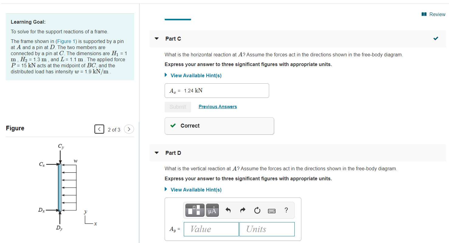 Solved To solve for the support reactions of a frame. The | Chegg.com