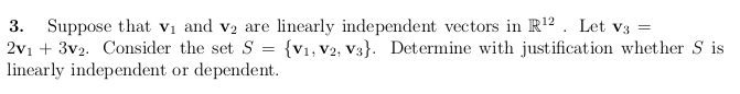 Solved Suppose that v1 ﻿and v2 ﻿are linearly independent | Chegg.com