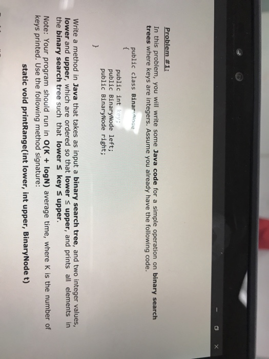 Solved Problem #1: In this problem, you will write some Java | Chegg.com