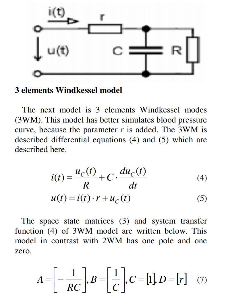 Solved Please derive the following 3 element Windkessel | Chegg.com