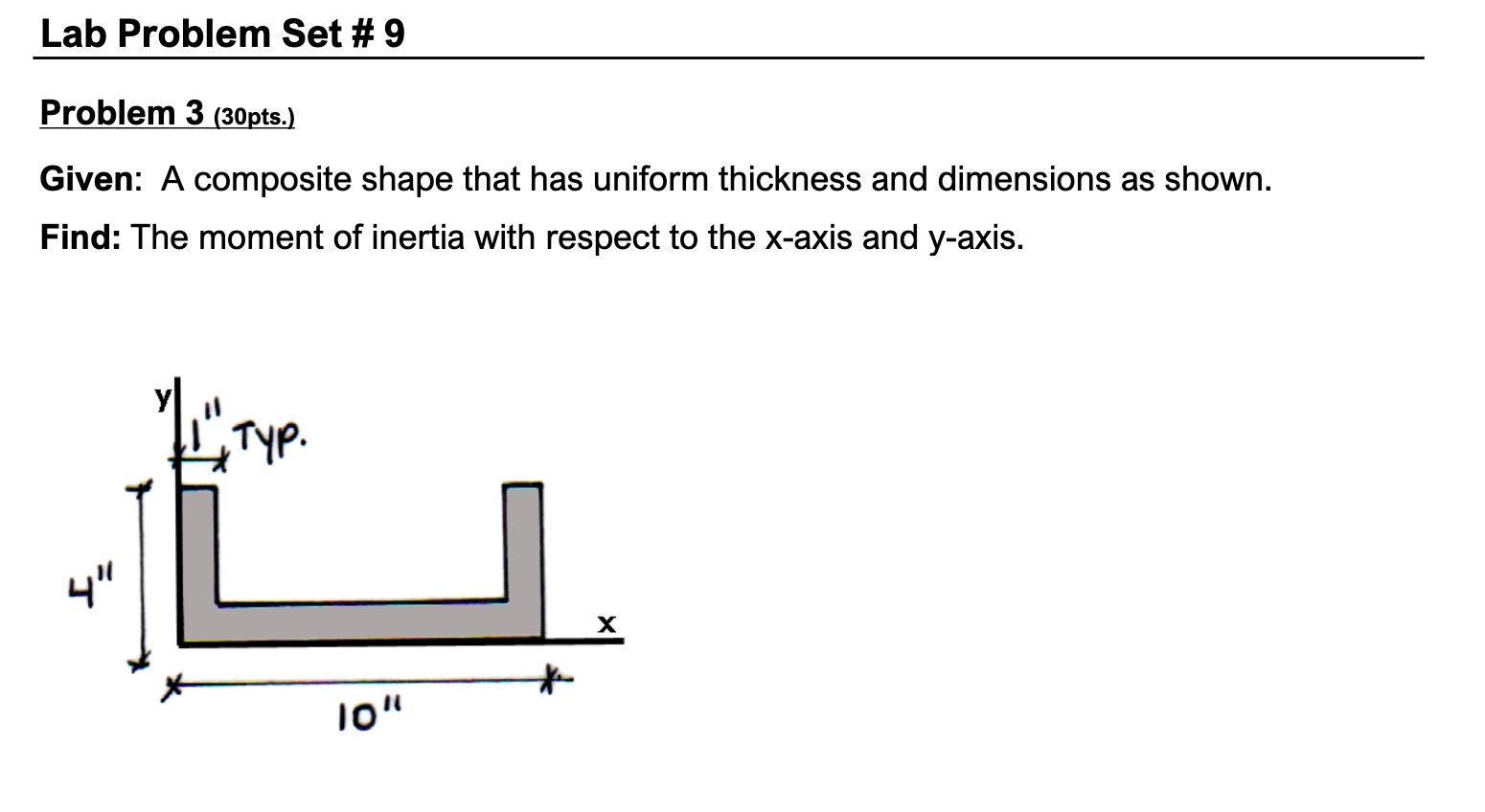 Solved Lab Problem Set #9 Problem 3 (30pts.) Given: A | Chegg.com