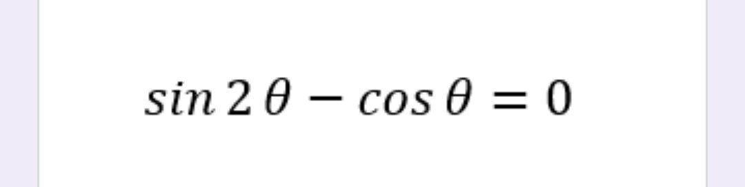 Solved sin 2 0 - cos 0 = 0 - | Chegg.com