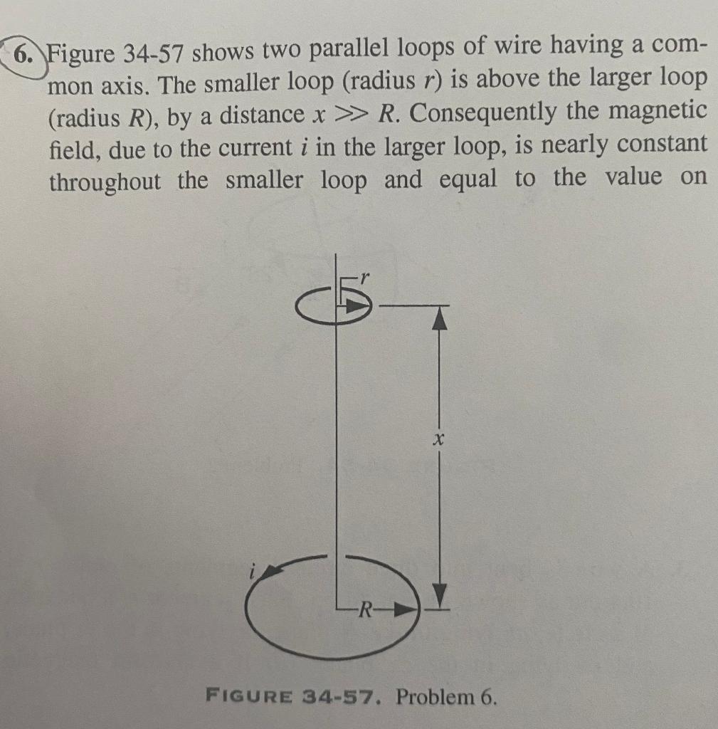 6. Figure 34-57 shows two parallel loops of wire | Chegg.com