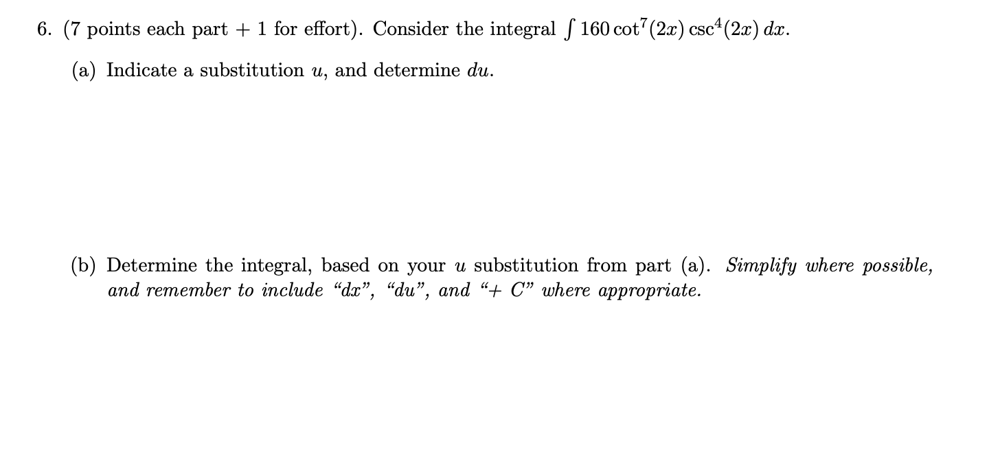 Solved 6. (7 points each part +1 for effort). Consider the | Chegg.com Solved 6. (7 points each part +1 for effort). Consider the | Chegg.com