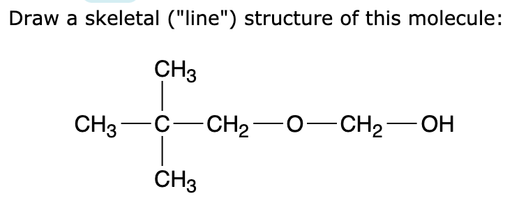 Solved Draw a skeletal ("line") structure of this molecule: | Chegg.com