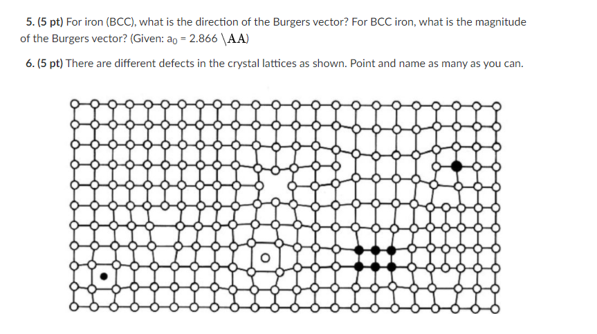 Solved 5. (5 pt) For iron (BCC), what is the direction of | Chegg.com