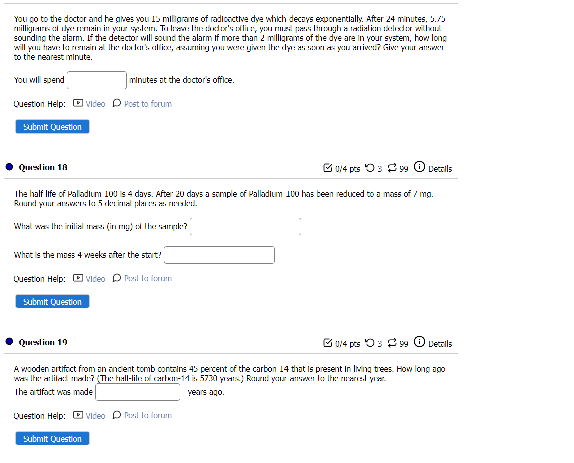 Solved You go to the doctor and he gives you 15 milligrams | Chegg.com