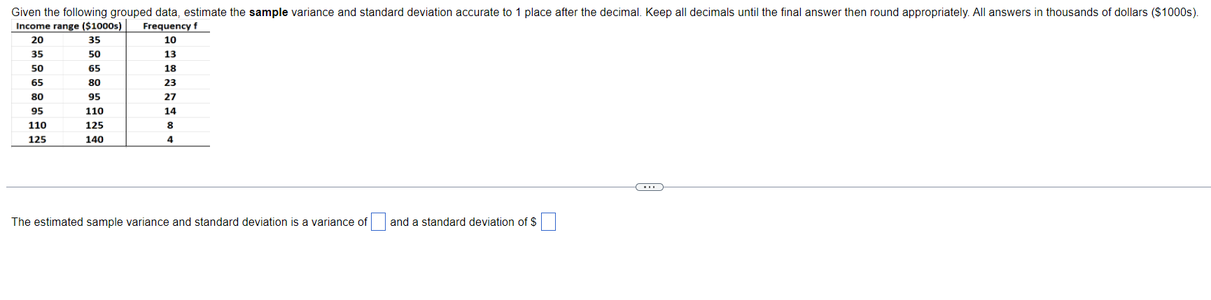 Solved Given the following grouped data, estimate the median | Chegg.com
