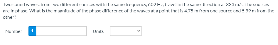 Solved Two sound waves, from two different sources with the | Chegg.com