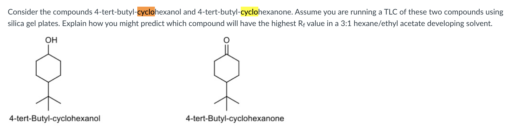 Solved Consider the compounds 4-tert-butyl-cyclohexanol and | Chegg.com