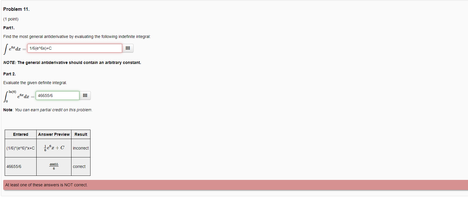 Solved Problem 11. (1 point) Part1. Find the most general | Chegg.com
