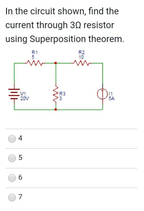 Solved In The Circuit Shown Find The Current Through 30