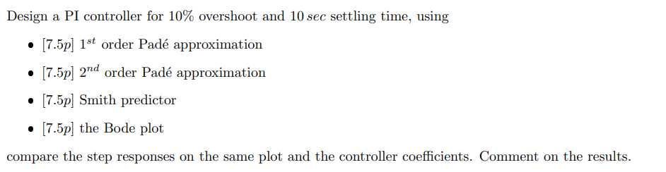 Solved Q1 [20p] A transfer function with delay is defined as | Chegg.com