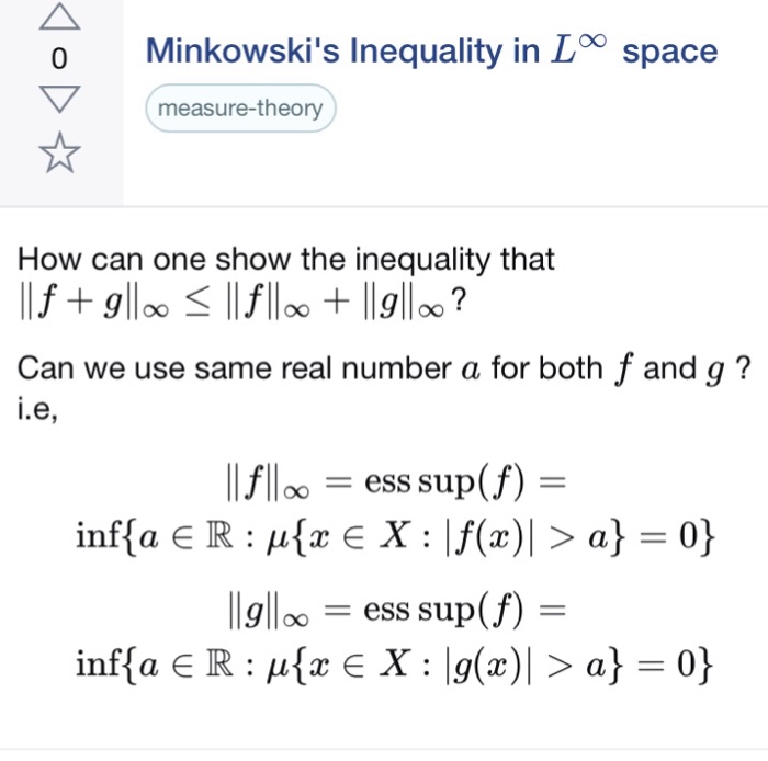 Solved 0 Minkowski's Inequality in L space measure-theory | Chegg.com
