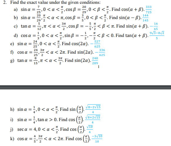 Solved 333 = = 725 144 17 = 145 29'2 5 12 5 31,cos B = -3°5 | Chegg.com