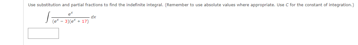 Solved ∫(ex−3)(ex+17)exdx | Chegg.com