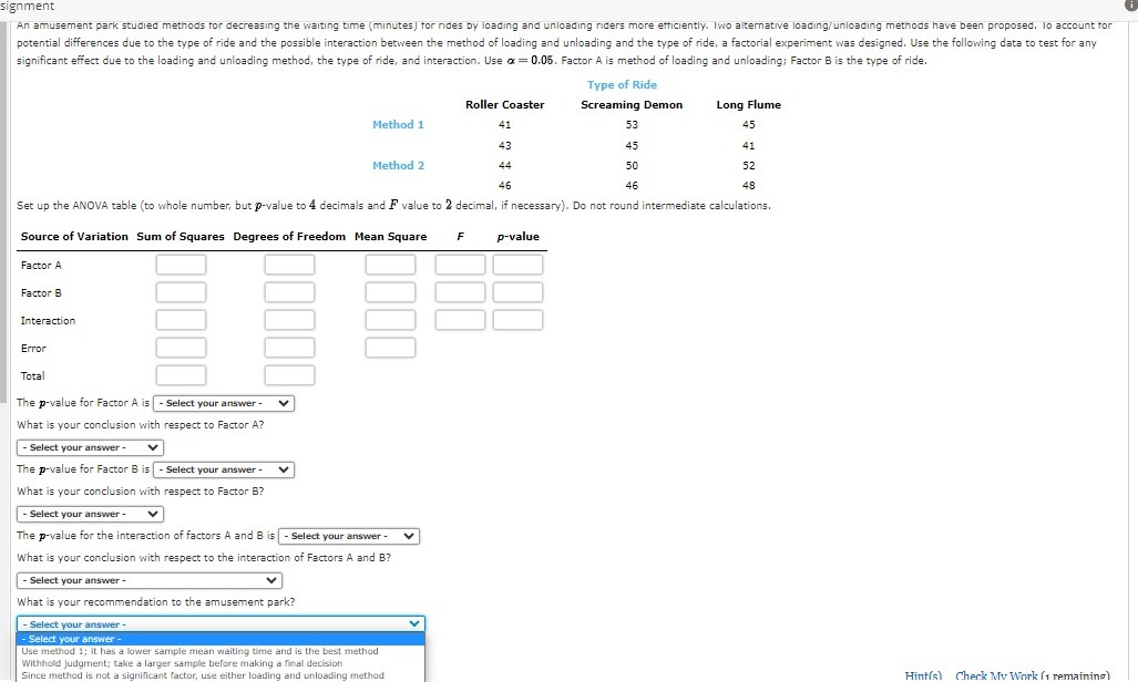 Solved gnment significant effect due to the loading and | Chegg.com