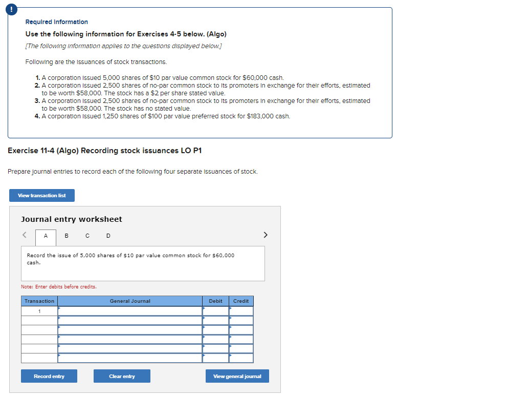 Solved Required InformationUse the following information for | Chegg.com